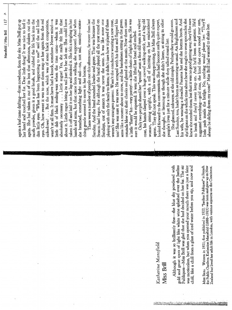 Miss Brill | PDF