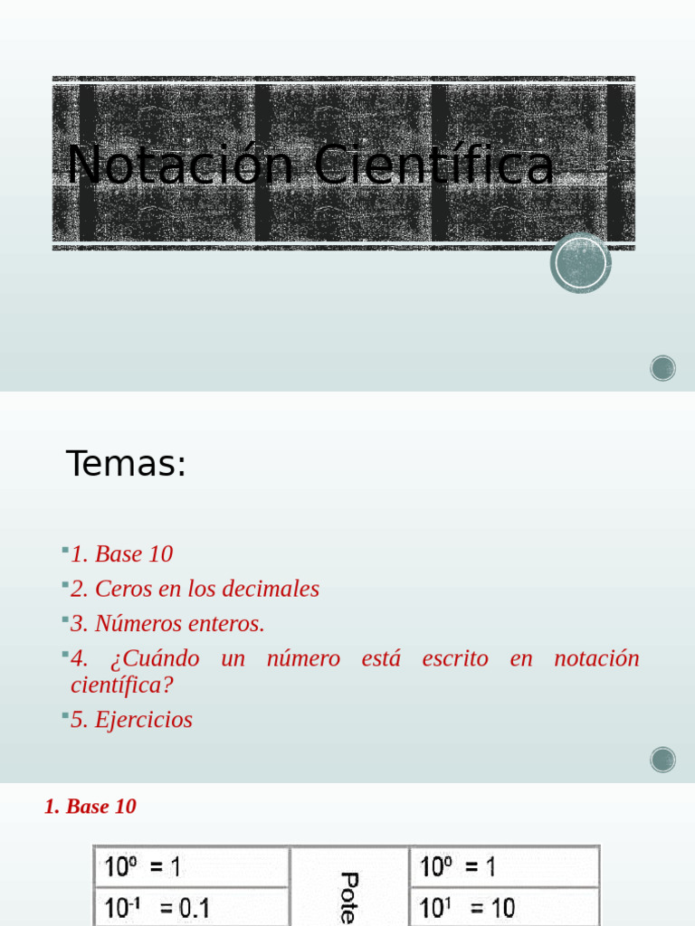 Notación Científica | PDF | Aritmética | Números