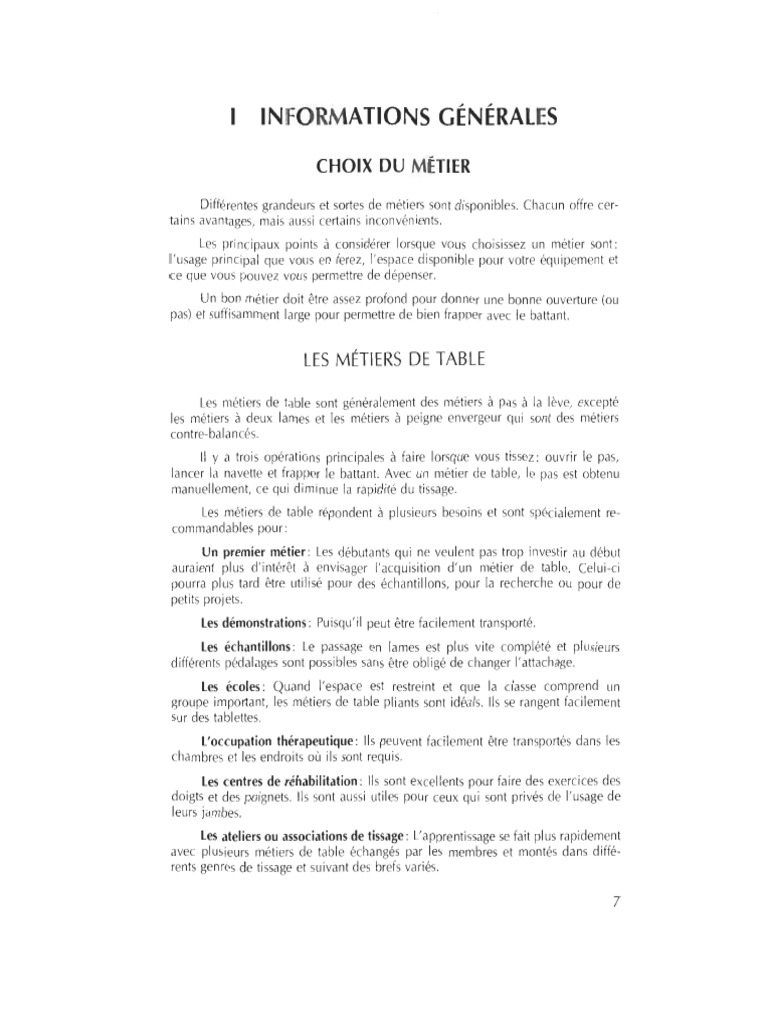 Tissage - Présentation Métiers Leclerc | PDF