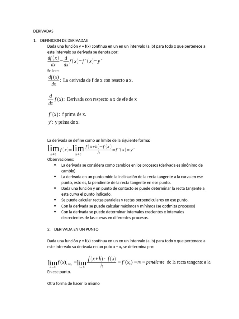 DERIVADAS | PDF | Derivado | Curva