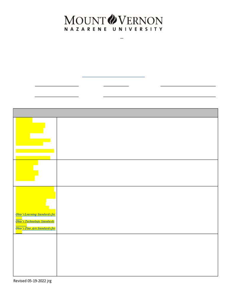 Comprehensive Long Form Lesson Plan | PDF | Educational Assessment ...