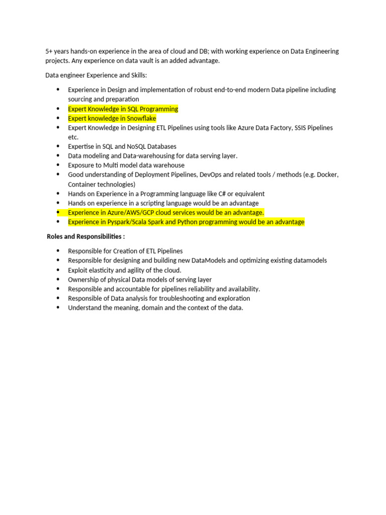 Data Engineer - NEW | PDF