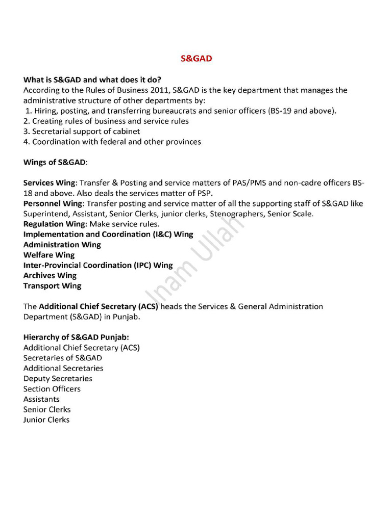 S&GAD Functions | PDF