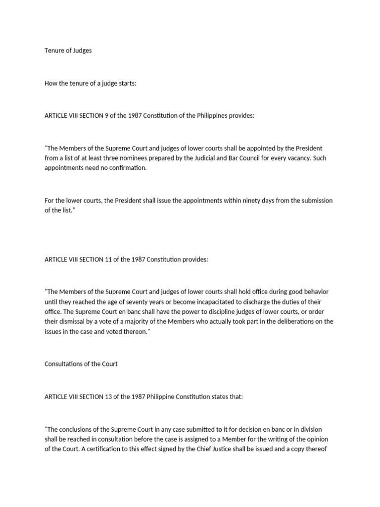 Tenure of Judges | PDF | Supreme Court Of The United States | Law Clerk