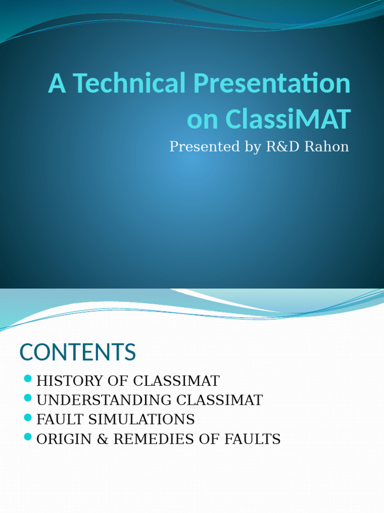 ClassiMAT Technical Presentation | PDF