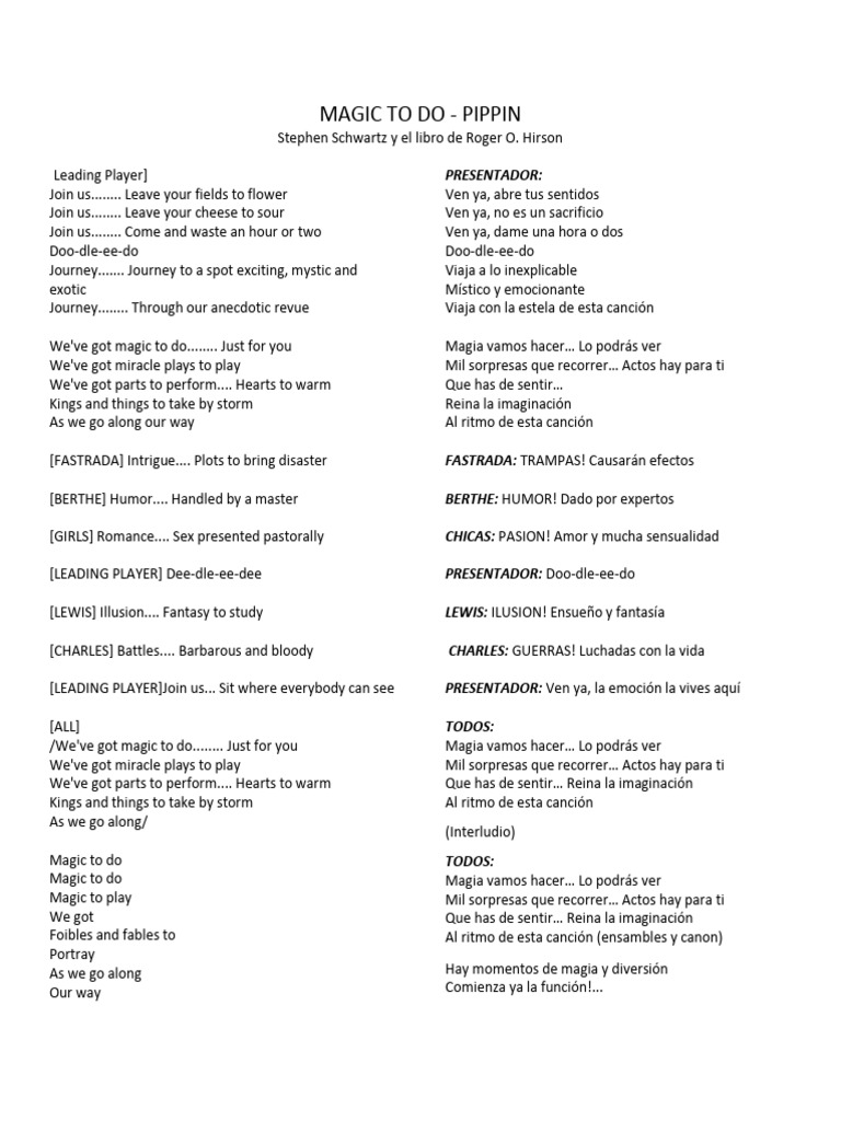 Magic to Do_PIPPIN | PDF