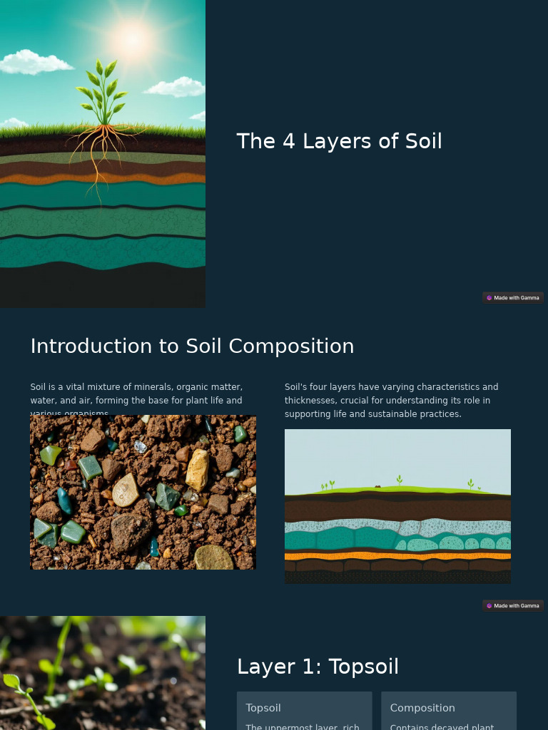 The 4 Layers of Soil | PDF | Soil | Topsoil