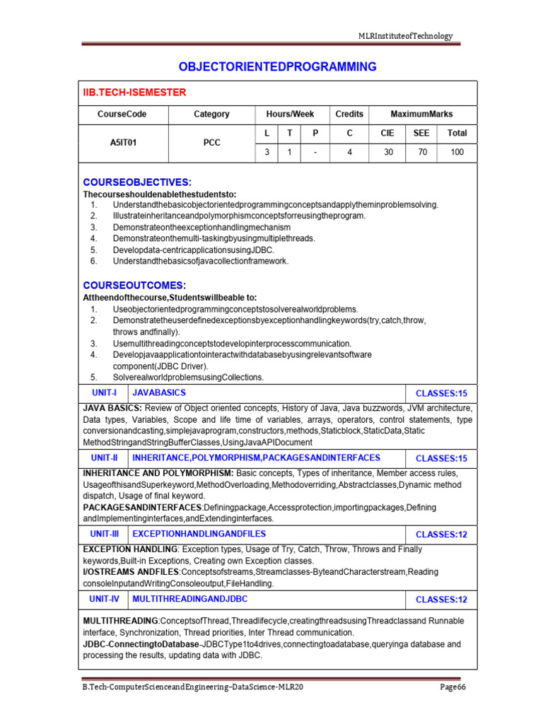 OBJECTORIENTEDPROGRAMMING | PDF | Class (Computer Programming) | Java ...