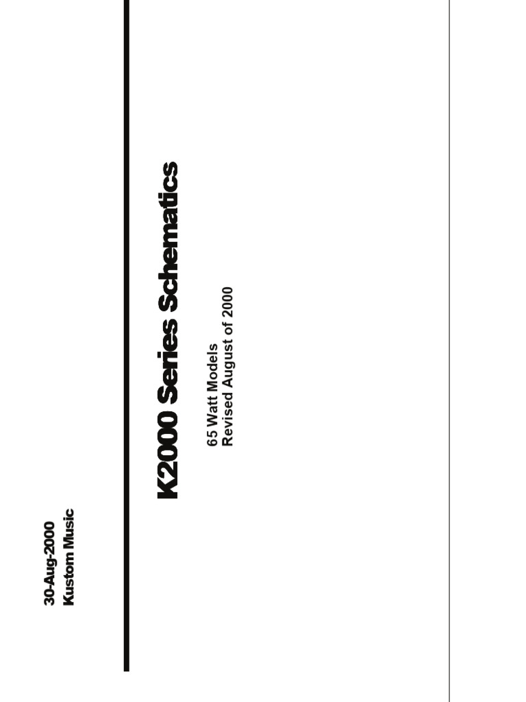 K2000 Series Schematics Overview | PDF
