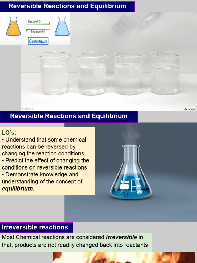 Reversible reactions-AQ | PDF | Chemical Equilibrium | Chemical Reactions