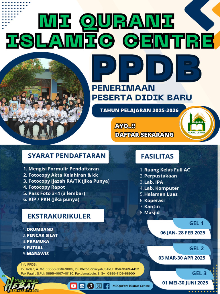 PPDB MI Qur'ani 2025-2026: Daftar Sekarang! | PDF