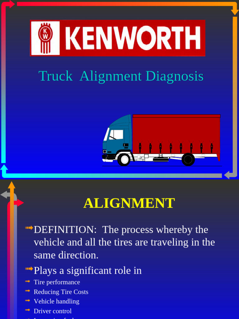 Truck Alignment Diagnosis Guide | PDF | Steering | Axle