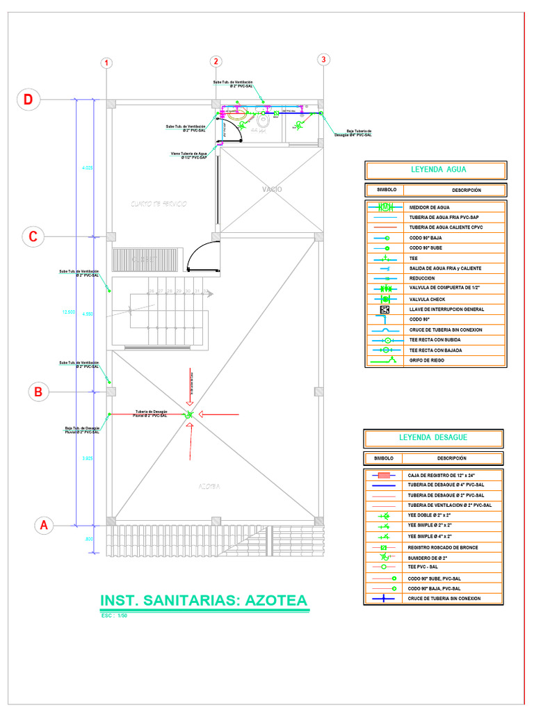 Instalaciones Sanitarias Azotea Pdf Máquinas Hidrología