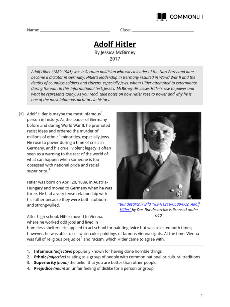 Adolf Hitler-Student | PDF | Adolf Hitler | Nazi Germany