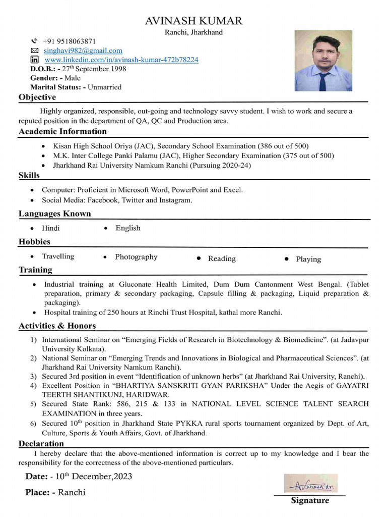 Avinash Documents | PDF