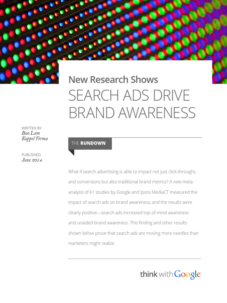 Search Ads Boost Brand Awareness | PDF | Brand | Advertising