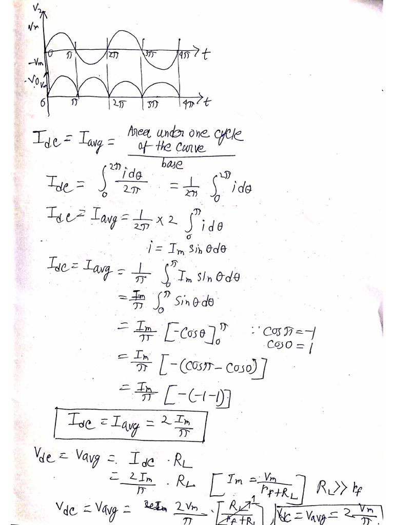 Idc of Full Wave | PDF
