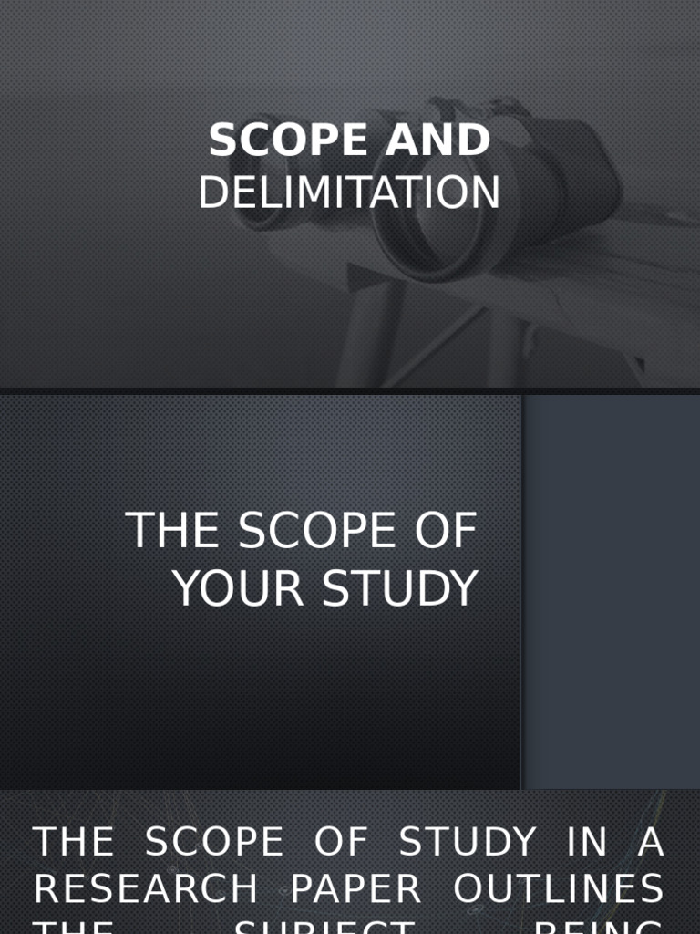 SCOPE-AND-DELIMITATION | PDF SCOPE-AND-DELIMITATION | PDF