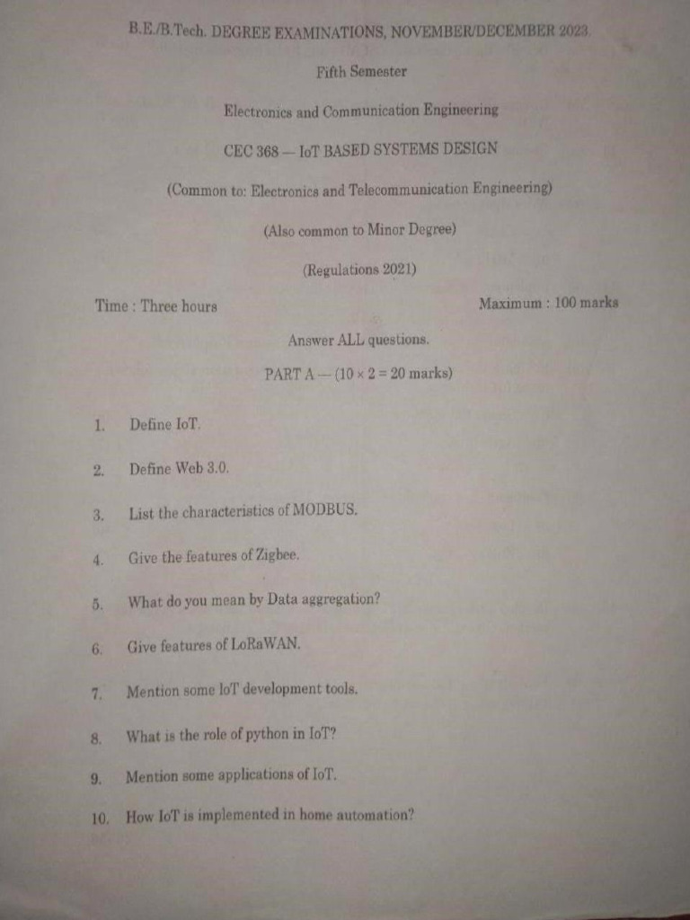 Iot Based Systems Design | PDF | Internet Of Things | Computer Networking