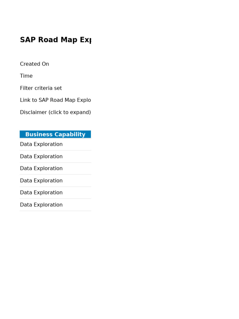 SAP Road Map Explorer 20240729074311 | PDF | Computing
