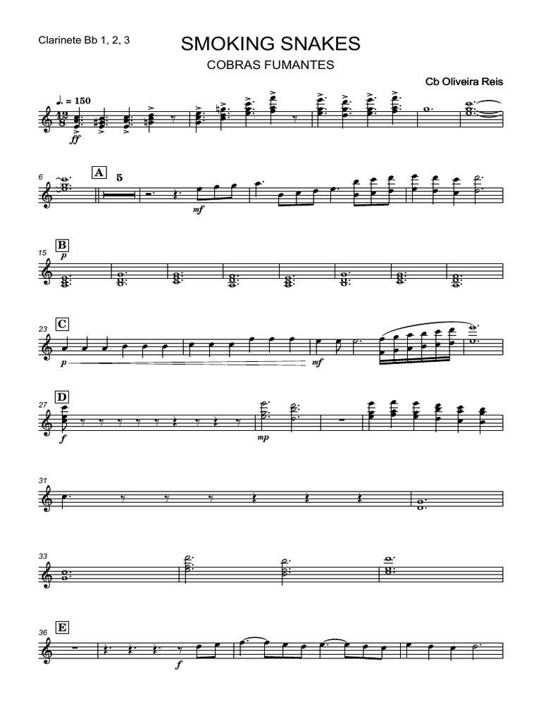 Smoking Snakes - Sabaton (2) - Clarinete - BB - 1, - 2, - 3 | PDF