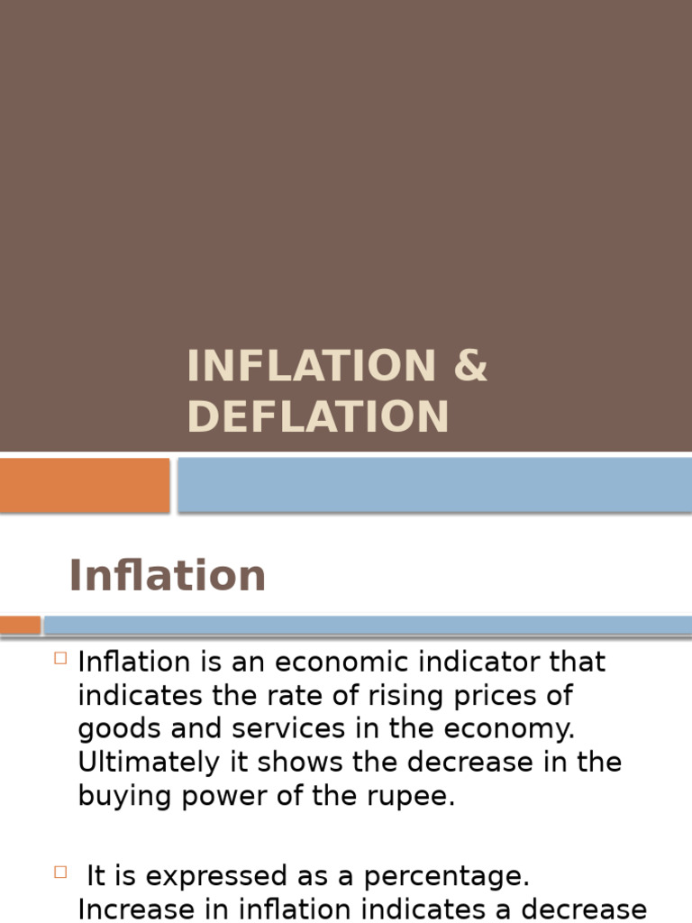 Inflation & Deflation | PDF | Inflation | Deflation