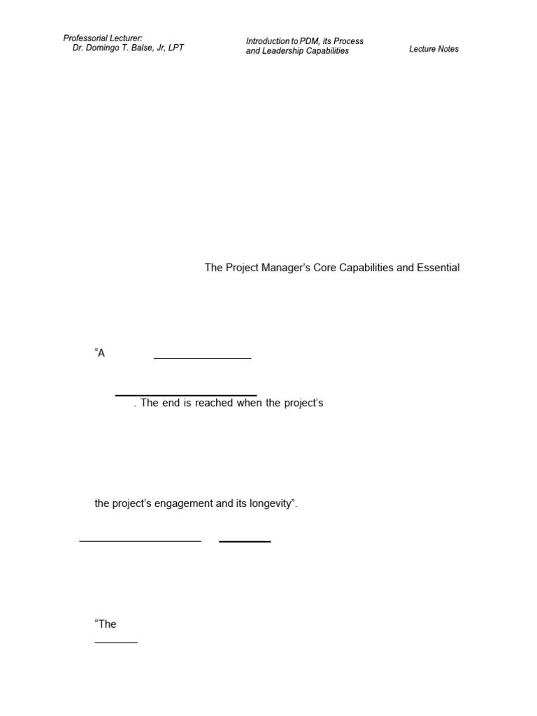 Module 1 - Overview of PDM Process and Leadership Capabilities | PDF ...
