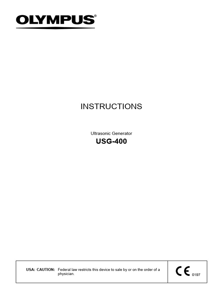 Ultrasonic Generator USG-400 Manual | PDF | Electrical Connector ...