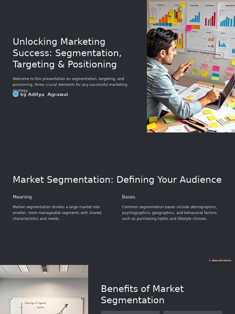Unlocking Marketing Success Segmentation Targeting and Positioning | PDF | Market Segmentation ...