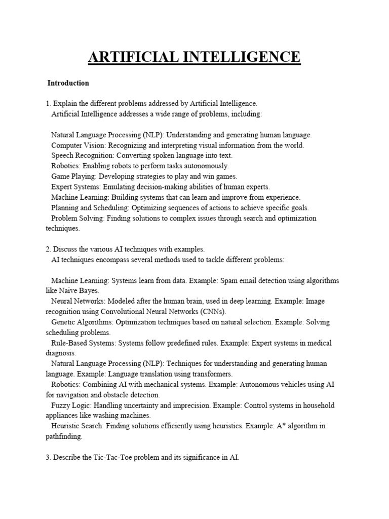 AI Suggestion Semester | PDF | Artificial Intelligence | Intelligence ...