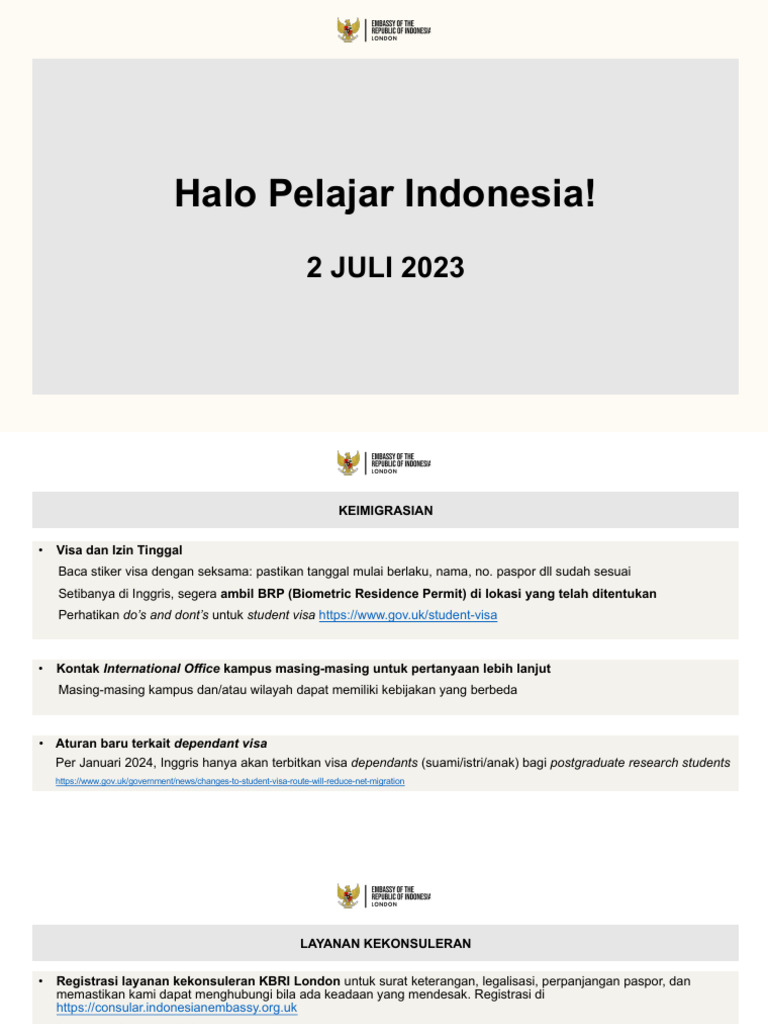 PPI UK Presentasi Halo Pelajar Indonesia 2 Jul | PDF