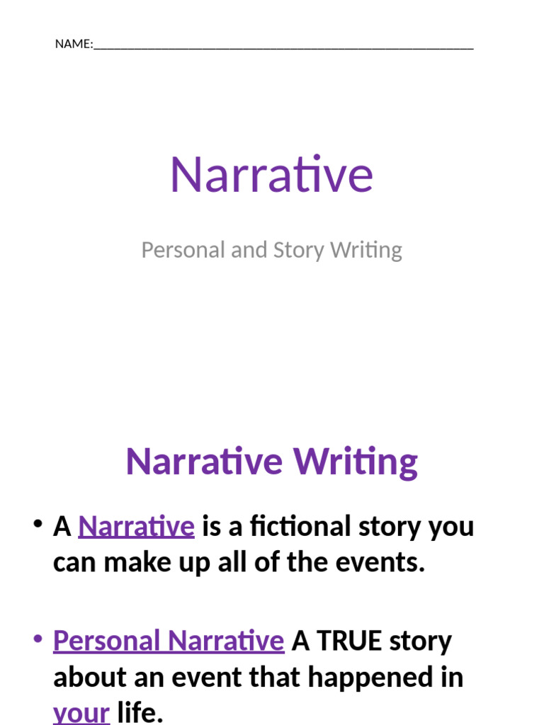 Narrative Power Point Final | PDF | Plot (Narrative)