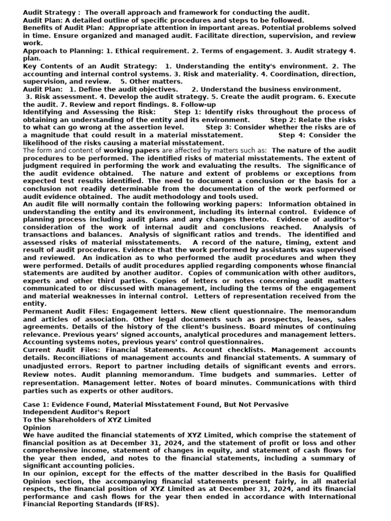 Audit | PDF | Audit | Going Concern