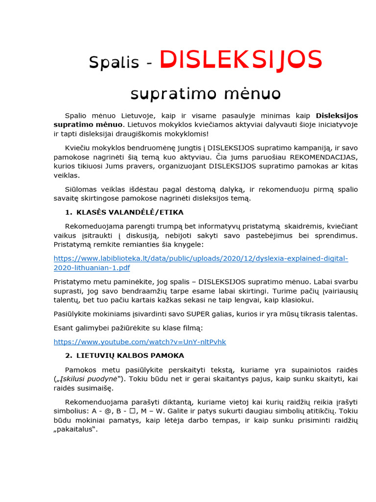 Spalis DYS Mėnuo Siųsti | PDF