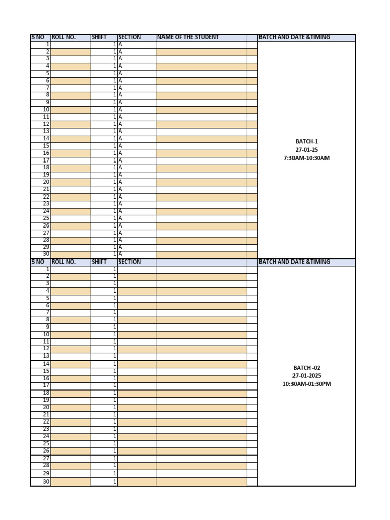 Aissce Phy Practical Student List 2024-25 | PDF