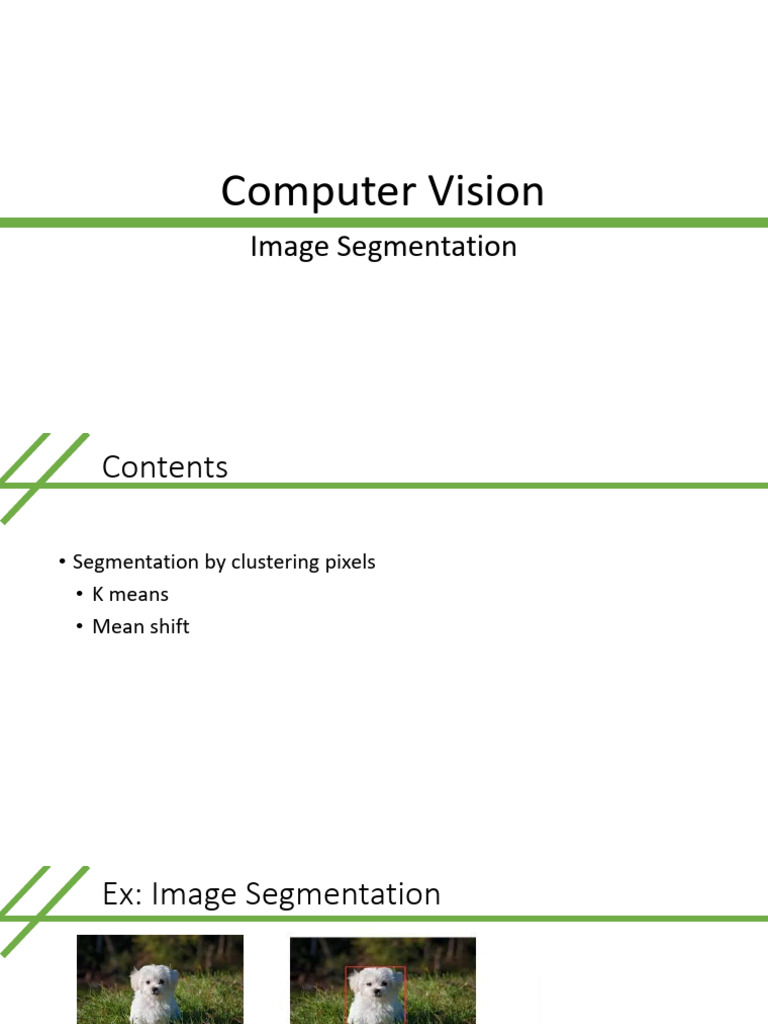 Computer Vision 3 Segmentation 1 Students | PDF | Image Segmentation | Cluster Analysis