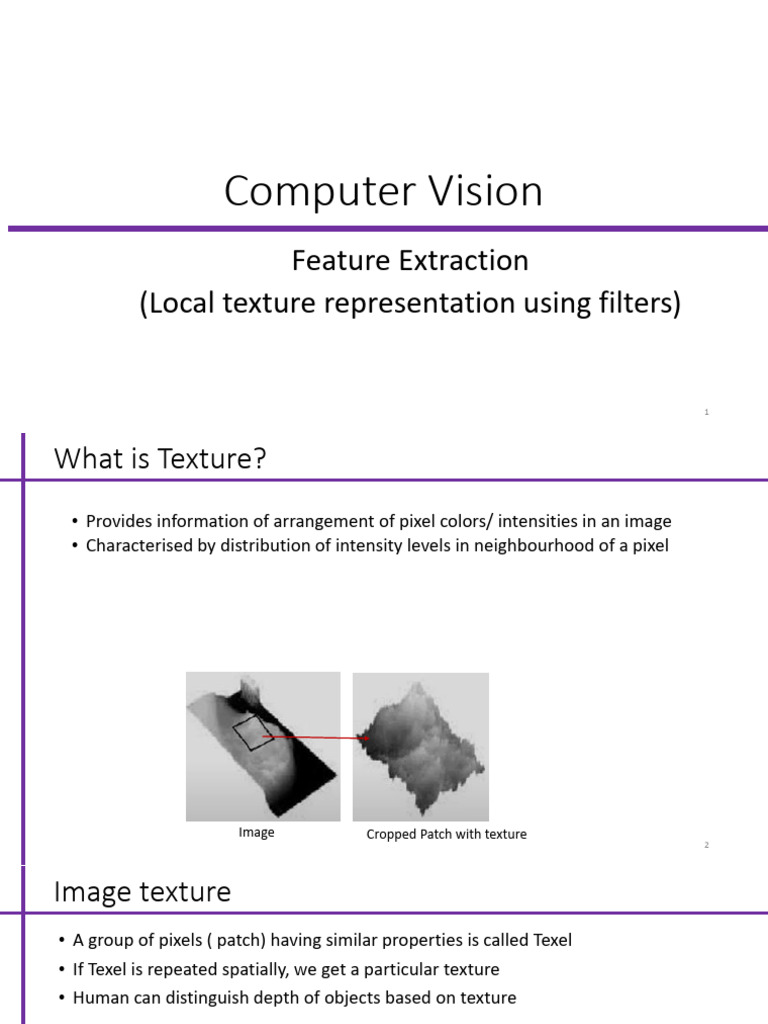 Computer Vision 2 Feature Extraction 4 Students | PDF | Signal Processing