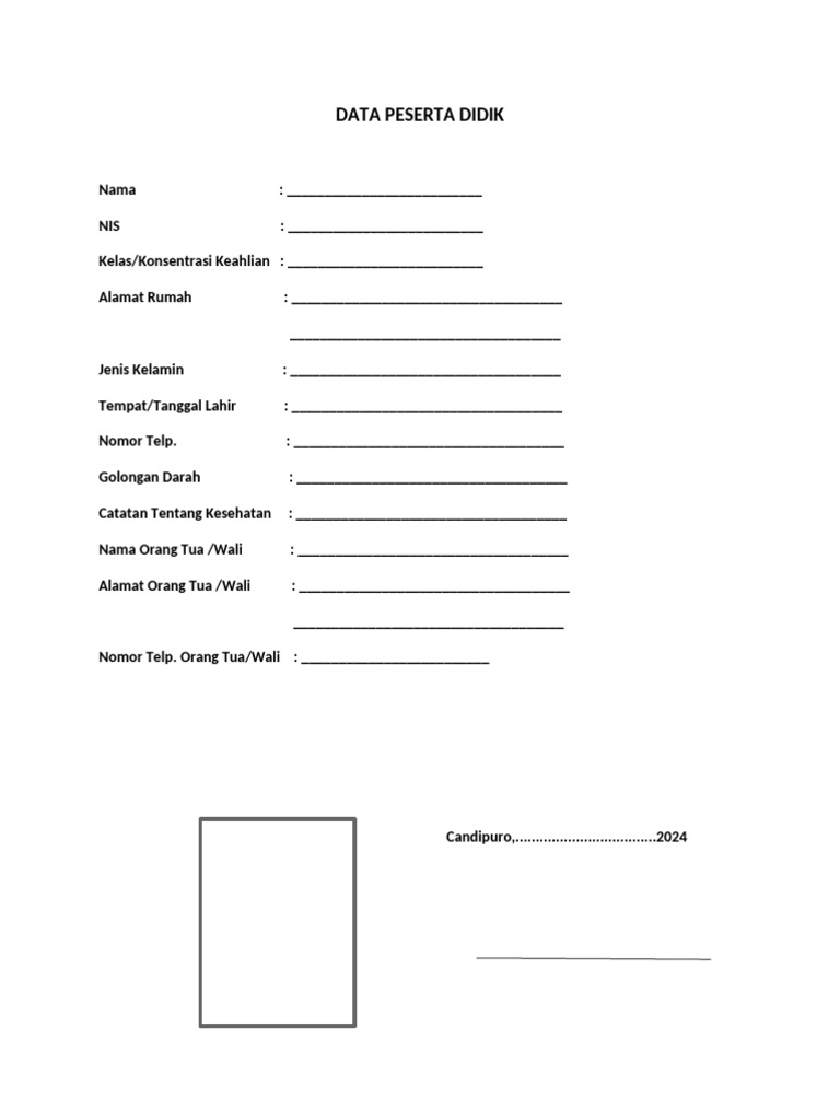 Laporan PKL (Data Peserta Didik) | PDF