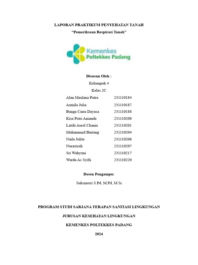 Laprak Tanah Respirasi Kel 4 2C | PDF