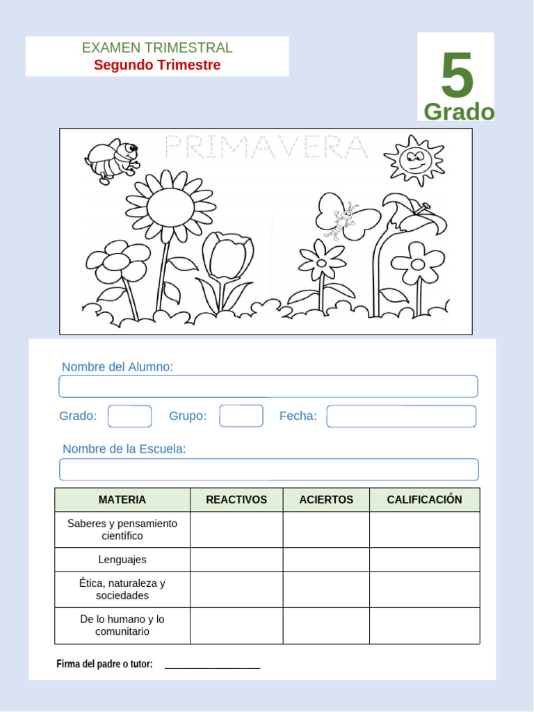 Exam SEGUNDO Trim. 5° | PDF | Biodiversidad | Destrucción del habitát
