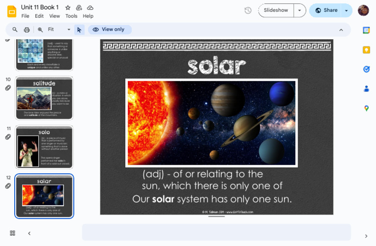 Unit 11 Book 1 - Google Slides 8 | PDF