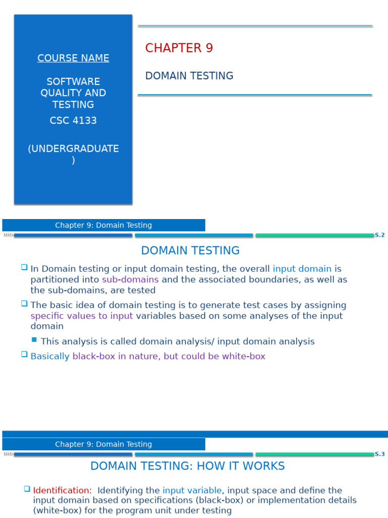 SQAT - Ch.09 - Domain Testing | PDF | Computer Program | Programming