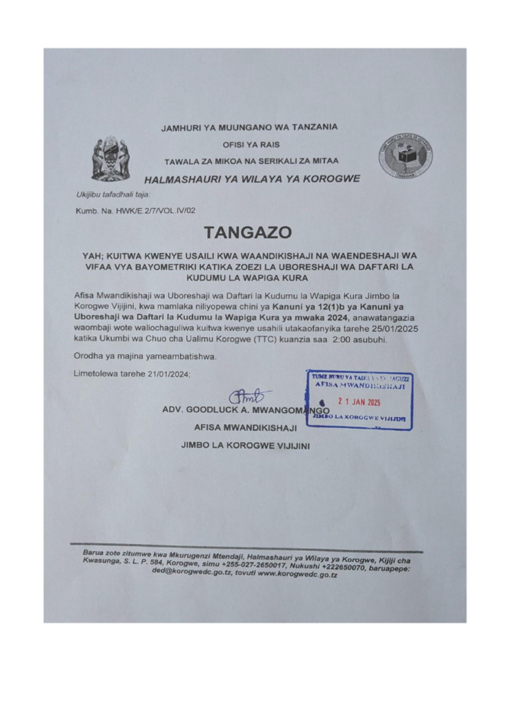 TANGAZO USAHILI BVR OG_041443 (1) | PDF