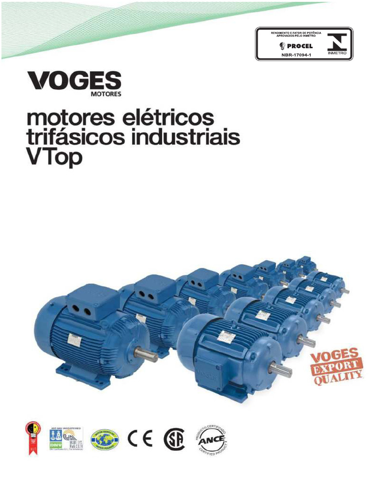 Voges Motor Trifasico Linha Vtop | PDF