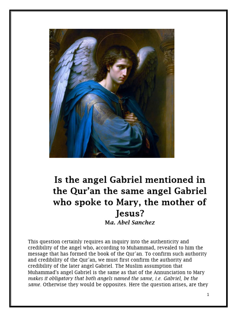 Is The Angel Gabriel Mentioned in The Qur Scribb. | PDF | Revelation ...