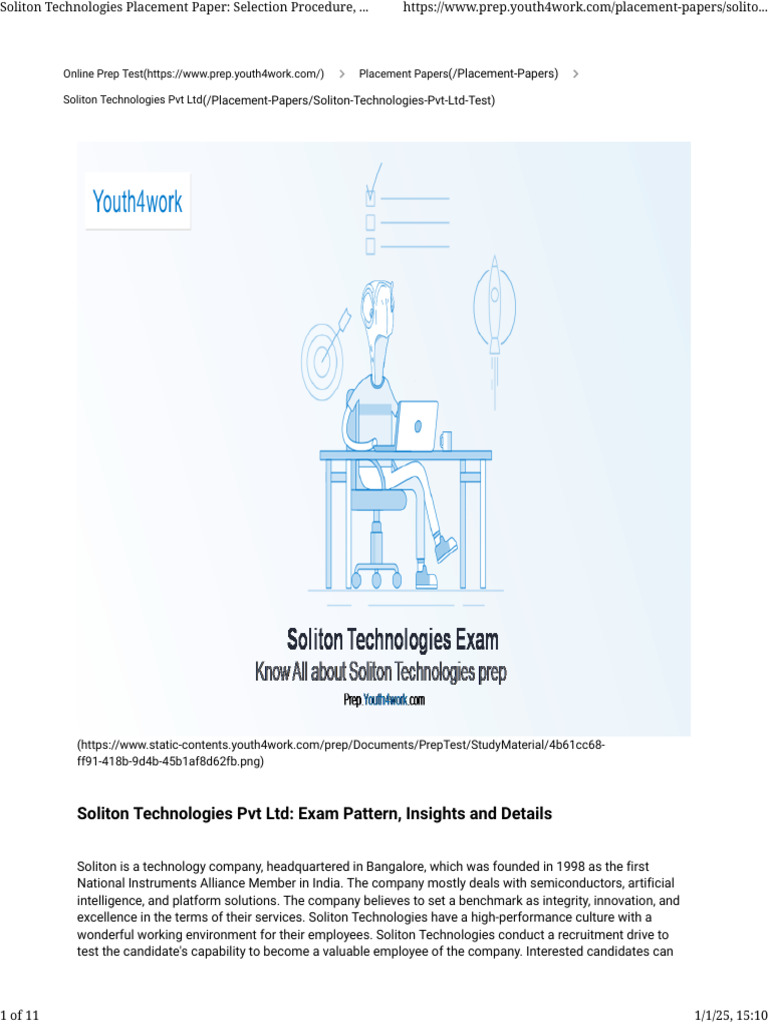 Soliton Technologies Exam Insights | PDF