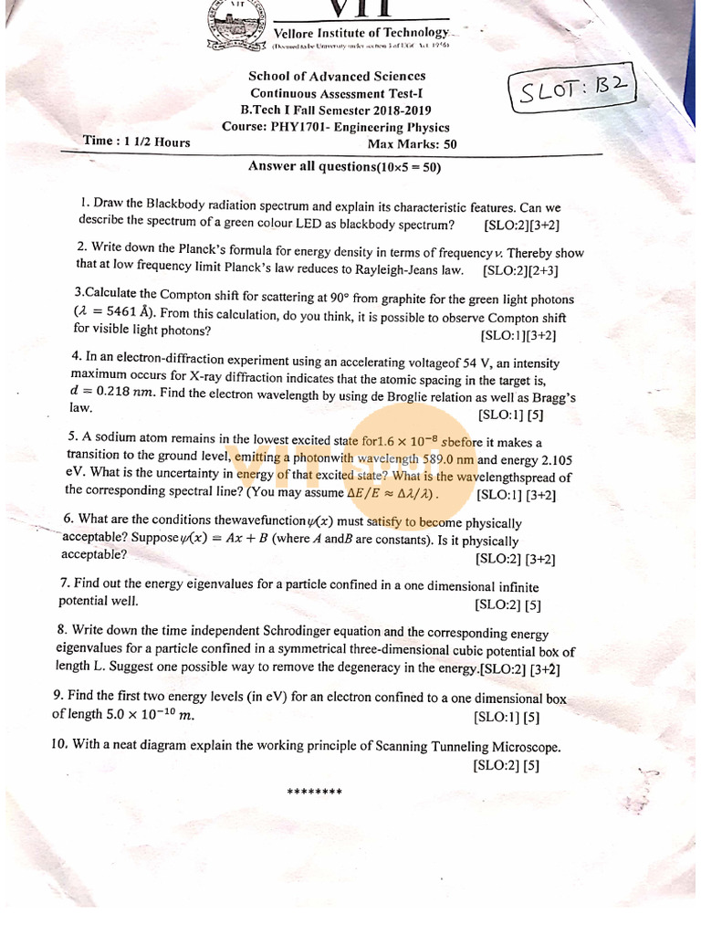 engg phy ques 4 | PDF