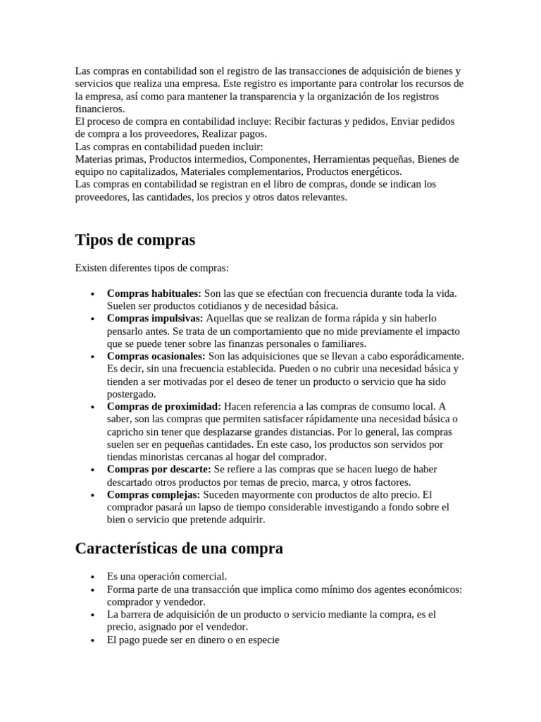 Compras en Contabilidad | PDF | Contabilidad | Precios