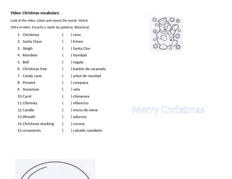 Christmas Vocabulary | PDF