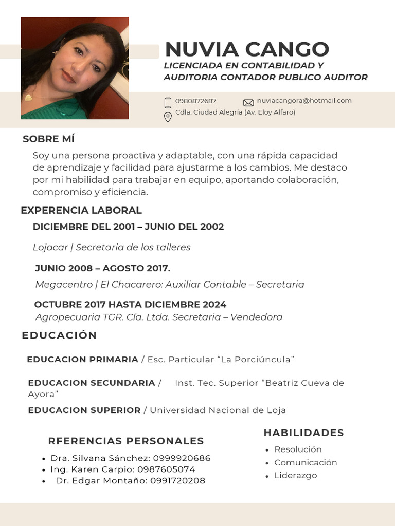 Nuvia Cango CV | PDF